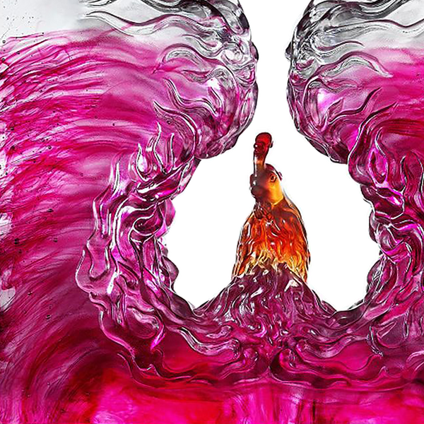 Crystal Mythological Bird, Pheonix, Phoenix, Illuminated Heart of Fire ...