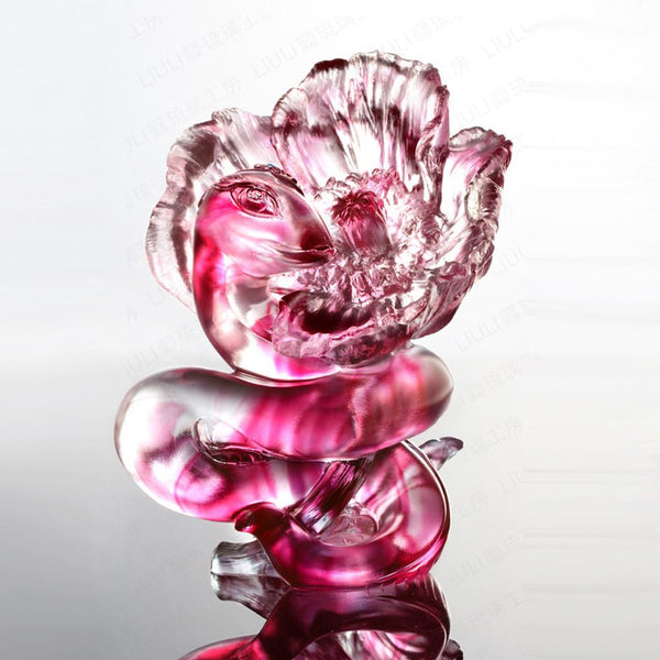 Snake Figurine - I Am a Large Blossom, Come Spring Wind – LIULI Crystal ...